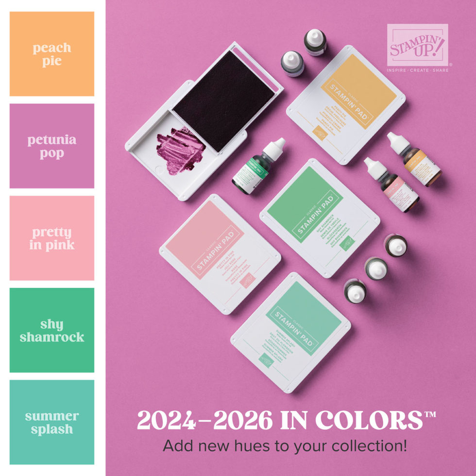 making a card using a colour combo of 3 of the 2024 - 2026 in colours